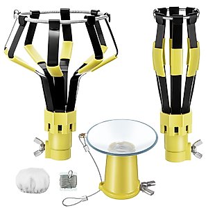 Dreyoo 3 Piece Set Light Bulb Changer, Standard Incandescent Bulb, Floodlight Bulb Changer and Suction Cup Light Bulb Changer Compatible with Standard Threaded Extension Pole (Pole Not Included)