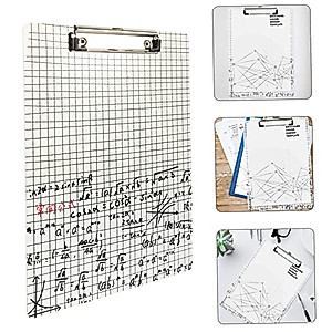 NUOBESTY 4pcs Transparent Board Clip Folder Organizer Office Folders Organizer Plastic Paper Clipboard Memo Clipboard Writing Board Document Organizer Document Holder Exam Paper Clips Nurse