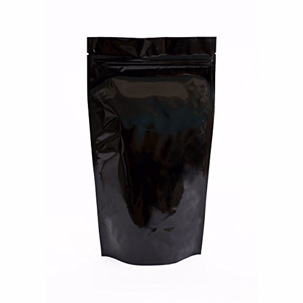 Black Mylar Stand Up Bags Pouches with Zipper 6.5 X 11.5 X 3.5 inches (16 Oz) 100 pcs