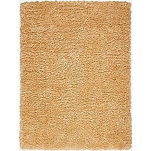 Nourison Lush Shag Modern & Contemporary Gold 7'10" x 9'10" Area -Rug, Easy -Cleaning, Non Shedding, Bed Room, Living Room, Dining Room, Kitchen (8x10)" }