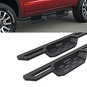 HD Ridez Running Boards Compatible with Ford Ranger 2019-2023 SuperCrew Cab 4-Door Drop Steps Stainless Steel Armor Nerf Bar Side Steps Side Bars