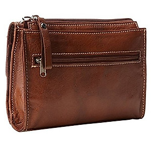 American West Leather Small Crossbody Handbag with Build in Wallet & Key Chain