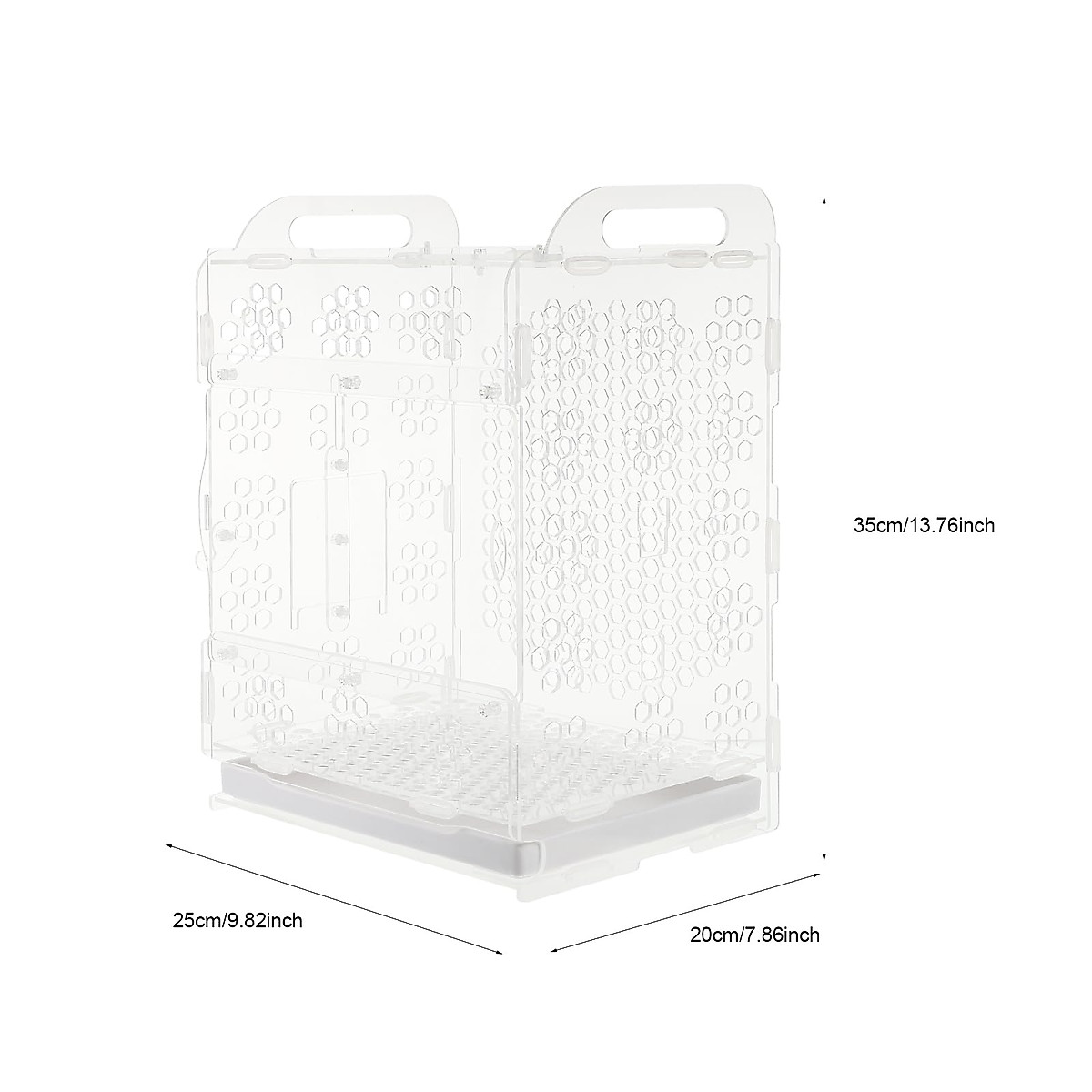 iplusmile Portable Bird Cage, Clear Acrylic Birdcage Hanging Bird Cage House Bird Bath Cage for Parrots, Parakeets, Macaw Lovebirds Bird Accessories