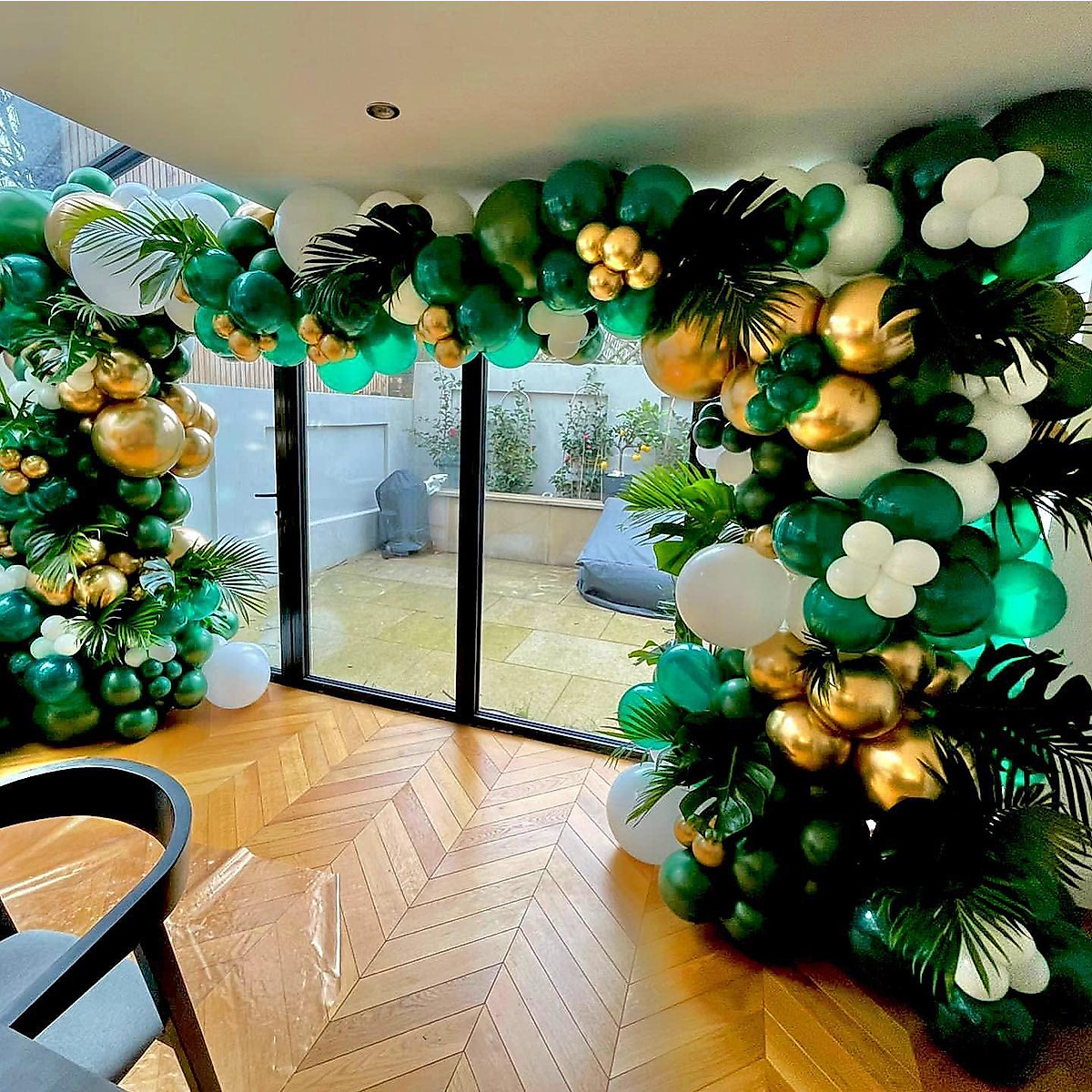 Dark Green Balloons Different Sizes 85pcs Green Balloon Garland Arch Kit 5/10/12/18 Inch Matte Dark Green Latex Balloons for Jungle Safari Party Decor Baby Shower Birthday Party Christmas Decorations