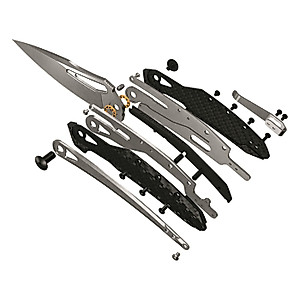 Zero Tolerance Original 0990, CPM 20CV Spear Point Pocket Knife, 3.25-in. Blade, Manual KVT Ball Bearings Opening, Inset Liner Lock (0990), Multicolor, Cotton Jersey