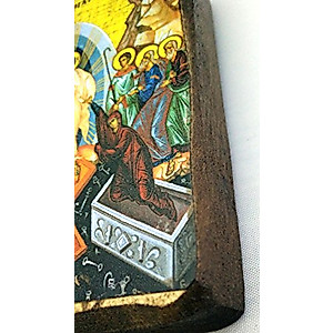 Wooden Greek Christian Orthodox Wood Icon of the Resurrection / A0