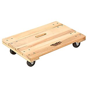 Global Industrial Hardwood Dolly - Solid Deck, 36 x 24, 1000 Lb. Capacity