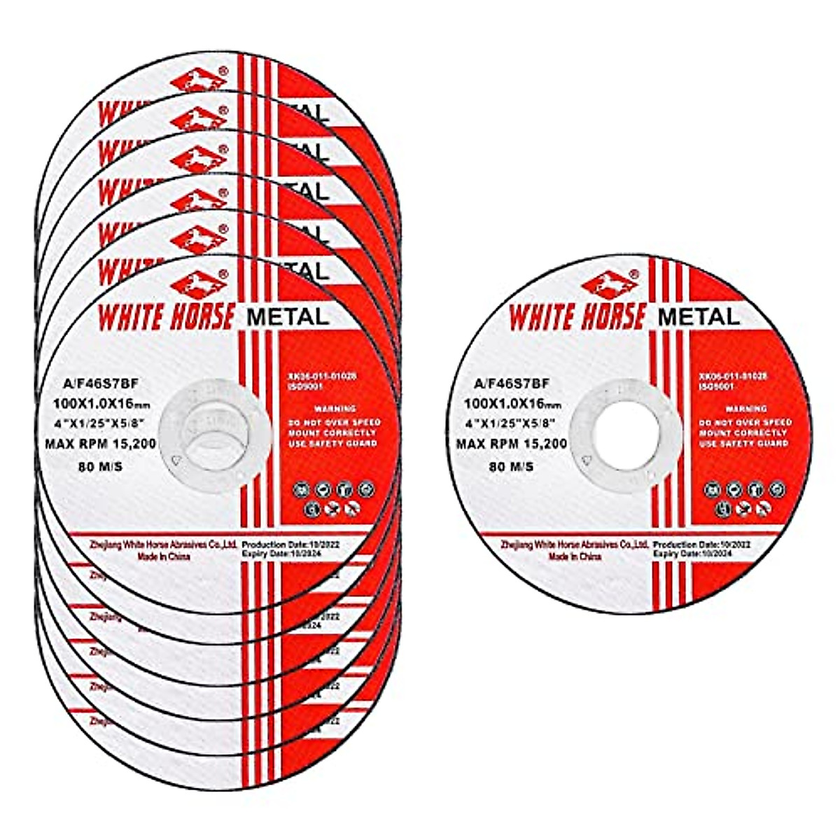 TRAMULL Ultra Thin Cut Off Wheel 4'' x .04'' x 5/8'' for Metal and Stainless Steel Cutting, Type 1, Angle Grinder Uses (12 PCS)