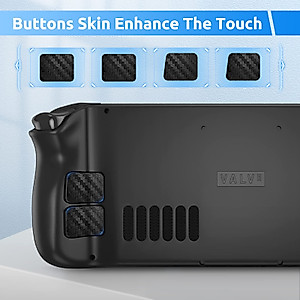 Protect Touch Skin for Steam Deck, SENQAO Steam Deck Accessories with Trackpads Skins, Auxilliary Buttons Skin - Cover Skin Add Special Style, Tactile Feedback, and Protect Steam Decks' Trackpads