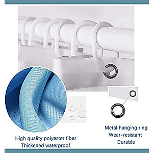 4 Piece Cool Anime Shower Curtain Set with Non-Slip Rug Toilet Lid Cover Bath Mat，Waterproof Shower Curtains Sets for Bathroom With12 Hooks 60X72 inches, 11