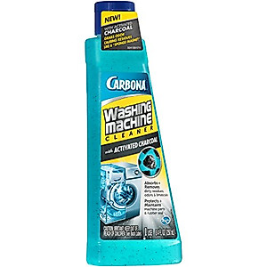 Carbona Washing Machine Cleaner with Activated Charcoal | Removes Odor-Causing Residues | Works in Standard & High Efficiency Washing Machines | 8.4 FL Oz, 1 Pack