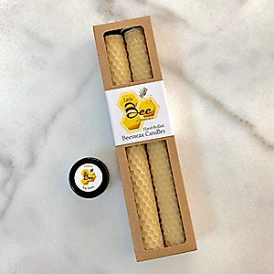 Combo Pack - 8" Taper Pair and Lip Balm - Little Bee of Connecticut