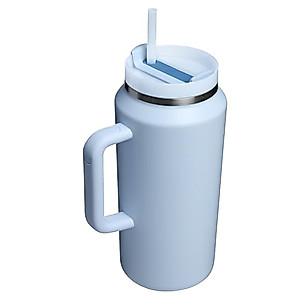 Stanley Quencher H2.0 Tumbler with Handle & Straw 64 oz | Flowstate 3-Position Lid | Large Capacity for Travel & Sports | Insulated Stainless Steel Cup | BPA-Free | Glacier