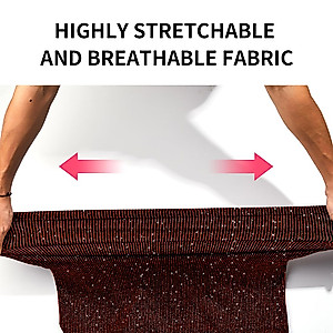 Arjen Kroos Men's Sequin Sleeveless Tank Top Sparkly Rave Metallic T-Shirt