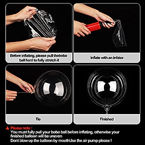 Bobo Balloons 20Inch Kit Tcwlyfc 50Pcs - Balloon Arch Kit, Clear Balloons Decor For Birthdays, Weddings, Baby Showers, Durable TPU - Party Decorations, Bulk Balloons, Bobo Balloons Set