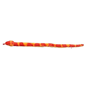 Aurora® Playful Snake Corn Snake Stuffed Animal - Eye-Catching Designs - Versatile Fun - Orange 50 Inches