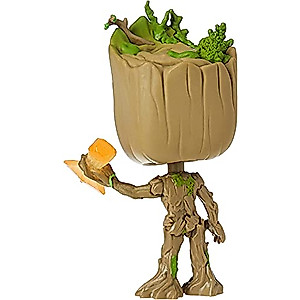 POP Marvel: Avengers Infinity War - Groot with Stormbreaker Funko Pop! Vinyl Figure (Bundled with Compatible Pop Box Protector Case) Multicolored 3.75 inches