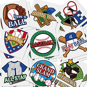 144 Pieces Baseball Temporary Tattoos Baseball Softball Sport Themed Waterproof Temporary Tattoos Stickers Birthday Party Decoration Supplies for Kids Adults Sporting Fans 9 Styles