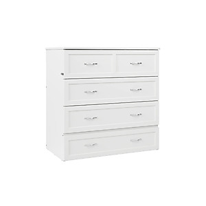 AFI, Vivian Murphy Bed Chest Twin XL with Storage Drawer and Built-in USB Charger, White