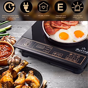 Duxtop 1800W Portable Induction Cooktop Countertop Burner, Gold 8100MC/BT-180G3