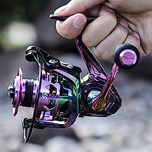 Sougayilang Fishing Reel, Colorful Ultralight Spinning Reels with Graphite Frame 6.0:1 High Speed, Over 39 lbs Carbon Drag for Saltwater or Freshwater Fishing- SC2000