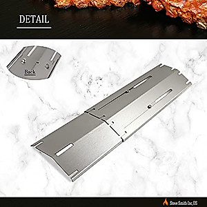 Universal Adjustable Grill Heat Plate Shields, Grill Burner Covers Replacement, Gas Grill parts, Grill Flame Guards, Grill Tent Parts for Brinkmann, Nexgrill Gas Grill Models.11.75" up to 21" L, 4P