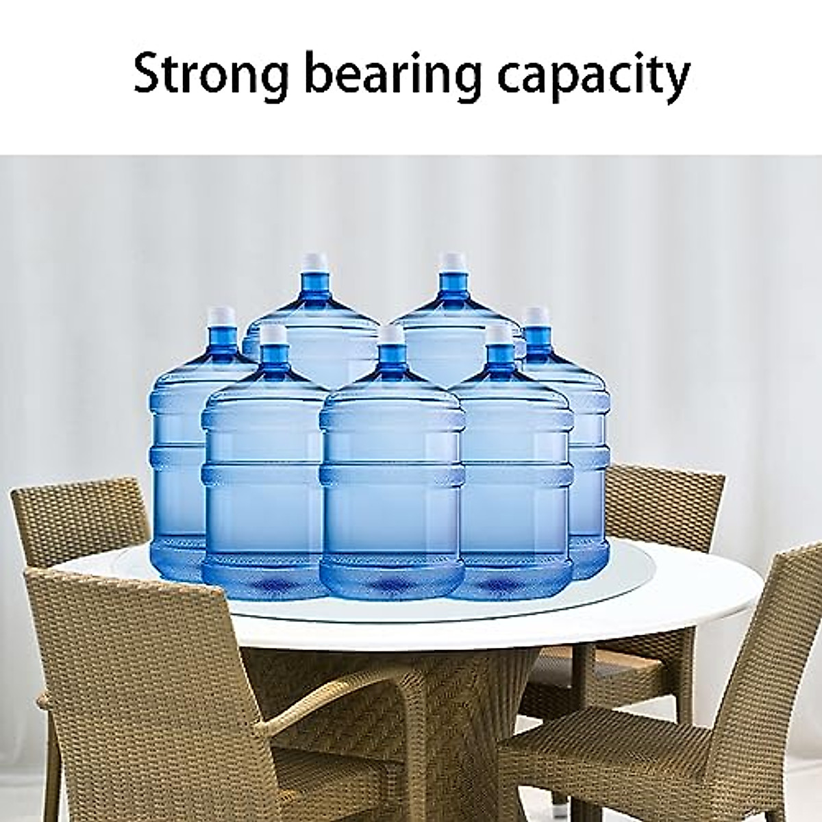 BBAUER Lazy Susan Dining Table, with Silent Bearings, Rotating Serving Plate Suitable for Birthday Parties Family Dinners and Banquets