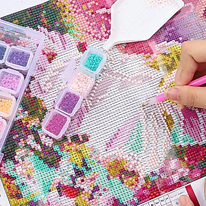 SGHUO 168 Slots 6 Pack 28 Grids Diamond Painting Boxes Plastic Organizer