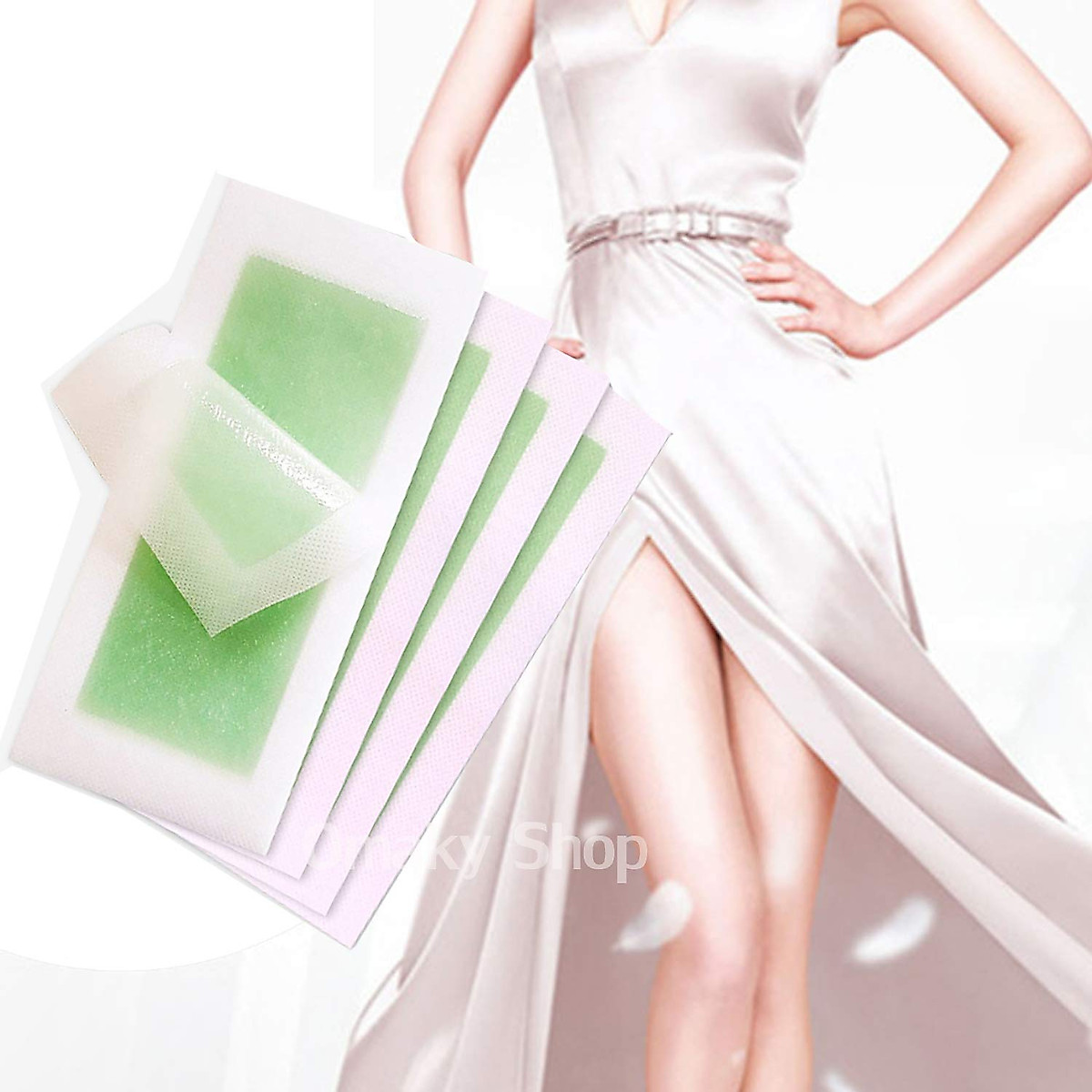 Facial Body Wax Strips Hypoallergenic All Skin Types Lip Hair Removal Wax Strip For Women Man At Home Waxing Kit with 72 Face Wax Strips + 4 Calming Oil Wipes