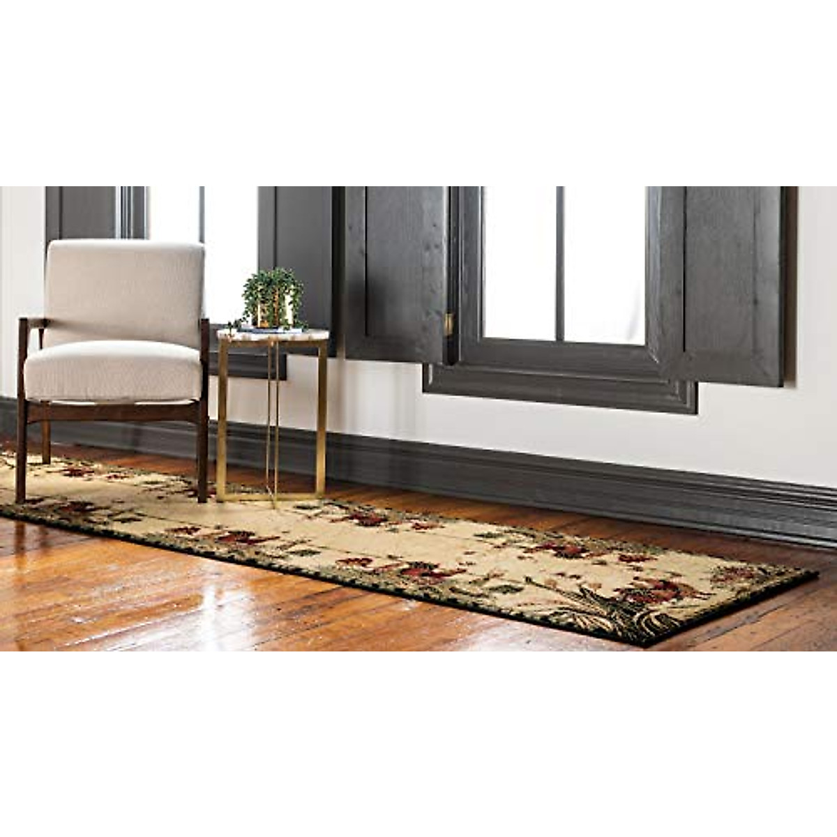 Unique Loom Barnyard Collection Area Rug - Farm (2' 7" x 10' Runner, Cream/ Black)