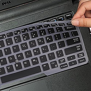 MUBUY Keyboard Cover Skin Fit Dell Latitude 5480 5490 7490 3340 5491 14" Inch/Dell E3340 E5490 E5491 E5450 E5470 E7450 E7470 7480 E7480-Black
