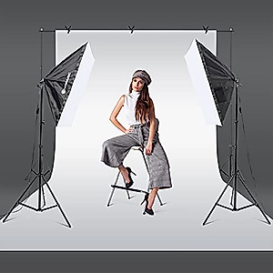 Wisamic Softbox Lighting Kit, 20X28 inch Photography Softbox Kit, 2800K-5700K 85W E27 Dimmable LED Light Head with Remote, Professional Photo Studio Equipment for Camera Product Shooting Selfie