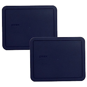 Pyrex Bundle - 2 Items: 7212-PC Blue 11-Cup Dark Blue Plastic Food Storage Lids