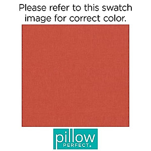 Pillow Perfect Rave Solid Indoor/Outdoor Lumbar Pillow Plush Fill, Weather and Fade Resistant, Lumbar - 11.5" x 18.5",, Orange, 2 Count