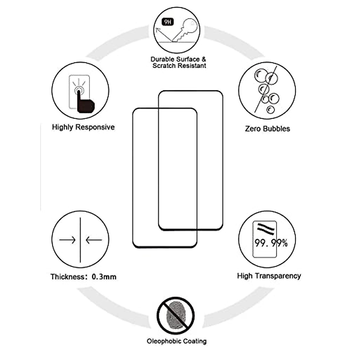 Compatible with Honor X9 Case Kickstand with Tempered Glass Screen Protector [2 Pieces], Hybrid Heavy Duty Armor Dual Layer Anti-Scratch Phone Case Cover, Blue