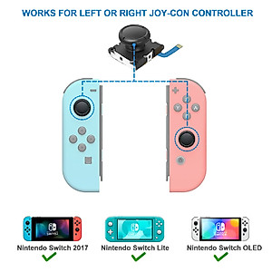 2-Pack Replacement Joystick Analog Thumb Stick Repair Kit for Nintendo Switch/Switch OLED Model/Switch Lite Joy-Con Controller - Drift Fix Tools Y1.5 / +1.5 Screwdriver/Pry Tools