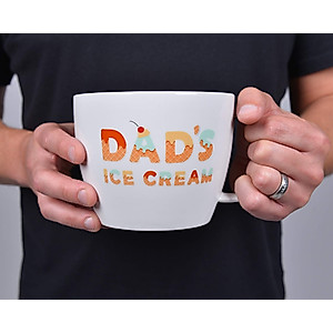 Gifts for Dad –Dad’s Ice Cream Bowl and Engraved Spoon Dad’s Ice Cream Shovel – Ideal Father’s Day Gift, Christmas Gift or Birthday Gift by Josephine on Caffeine (Dad)