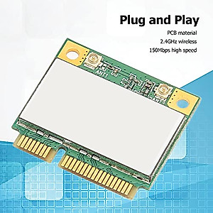 Septpenta Mini PCIE Card is Compatible with Win XP Vista Windows 7 Windows 8 Windows 8.1 Windows 10 32 64 Bit, 150MBps High Speed Transmission, 2.4Ghz Wireless Card with 2 Screws for Laptops