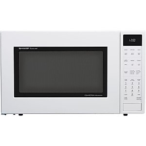 Sharp Convection Microwave Oven SMC1585BW - Combination - 1.5 ft³ Capacity - Convection, Microwave, Roasting, Baking, Browning - 10 Power Levels - 900 W Microwave Power - 15.40" Turntable - 120 V AC -