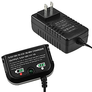 Replacement for Black and Decker 9.6V-18V Battery Charger: 90571729, 90556254-01, 90592360-01 Compatible with Black and Decker 18V 14.4V 12V 9.6V NiCad & NiMh Battery