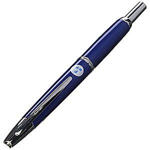 Pilot Fountain Pen Capless Decimo, Dark Blue Myca Body, F-Nib