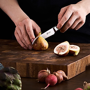 KYOKU Daimyo Series 7" Santoku Knife + 4.5'' Paring Knife + 5'' Utility Knife - Japanese 440C Stainless Steel - Rosewood Handle