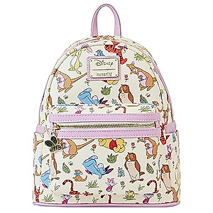 Loungefly Disney Mini Backpack Winnie the Pooh Eeyore Friends AOP Shoulder Bag