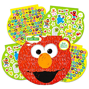 Cookie Monster Toy Figure and Sesame Street Sound Book for Toddlers 1-3 - Bundle with Sesame Street Cookie Monster Plush Toy and Interactive Sound Book Plus Sesame Street Stickers and More