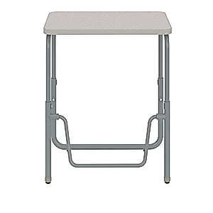 Safco Products AlphaBetter 2.0 Height – Adjustable Student Desk with Swinging Footrest Bar, Sit to Stand, 22"-30", Pebble Gray