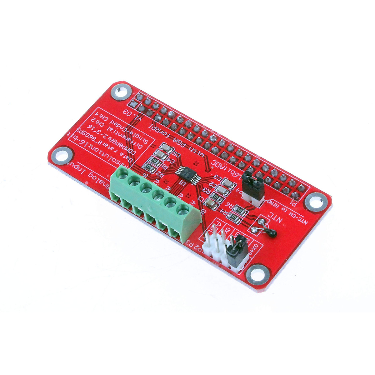 NOYITO 4-Channel 16-Bit ADC with PGA for RPI Raspberry PI 16 Bits I2C ...