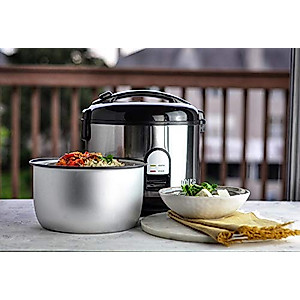IMUSA USA GAU-00028 Electric Rice Cooker 10-Cup Uncooked Rice (20-Cup Cooked Rice), Stainless Steel