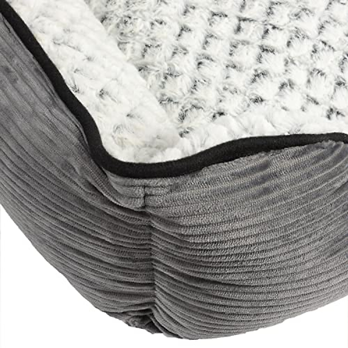 SENSIOHOME Sensio Pets Luxury Dog Cat Pet Bed Size Extra Extra Large Mattress Mat for Dog Cat Crate House with Washable Cover, Super Soft Cosy Plush Warm Comfortable, Grey, 43 x 31 x 7.5 in