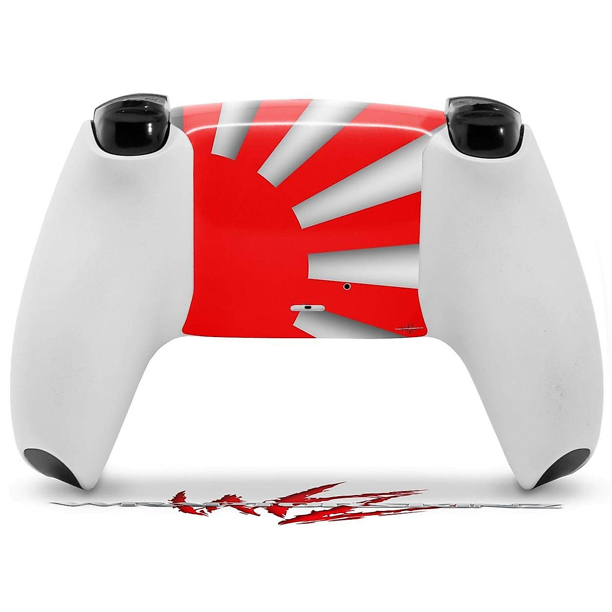 WraptorSkinz Skin Wrap compatible with Sony PS5 DualSense Controller Rising Sun Japanese Flag Red (CONTROLLER NOT INCLUDED)