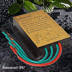 Pikasola Wind Turbine Charge Controller Mini Wind Turbine Generator Controller IP67 Waterproof 12V/24V Automatic Controller Suitable for 400Watt 500Watt 600Watt Wind Turbine System